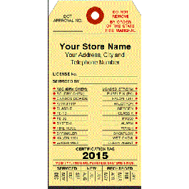 Fire Extinguisher Tag - Certified Annual Illinois - FE-TAG-IL